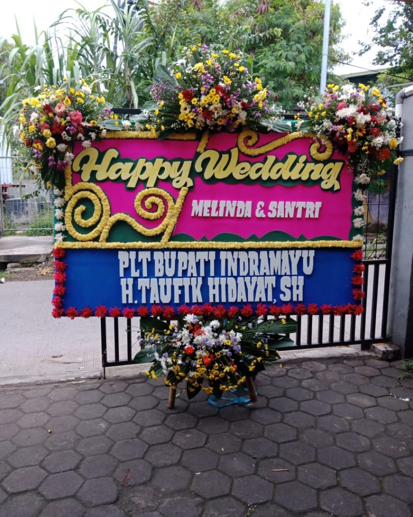 Bunga Papan Happy Wedding 01 – Toko Bunga Bandung, Florist Bandung